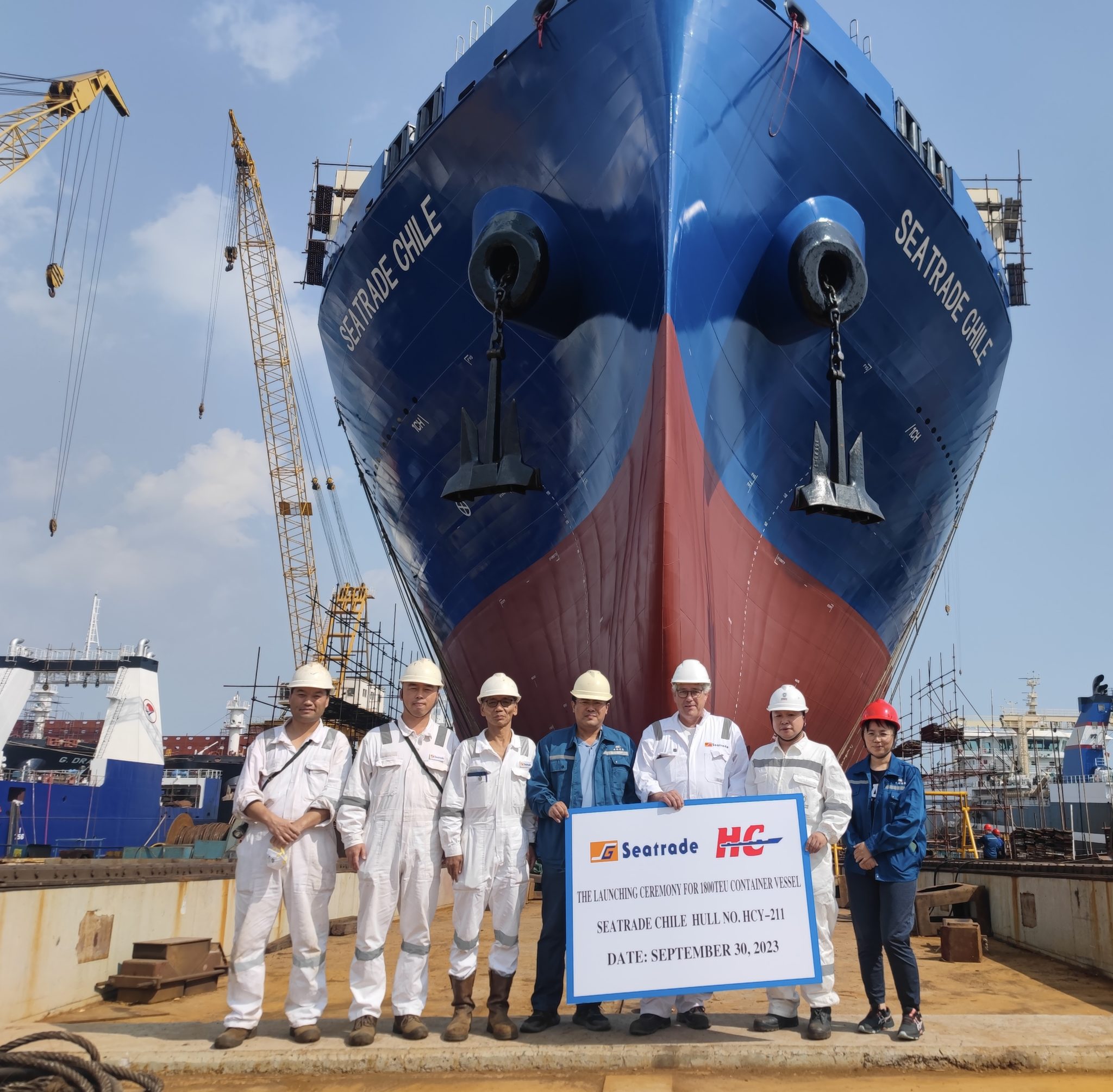 Launch of the Seatrade Chile at Huanghai Shipyard - Seatrade